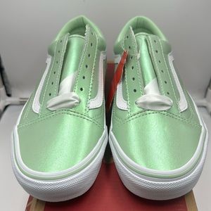 Vans | Shoes | Nib Metallic Silverish Green Vans Lace Up Sneaker With ...